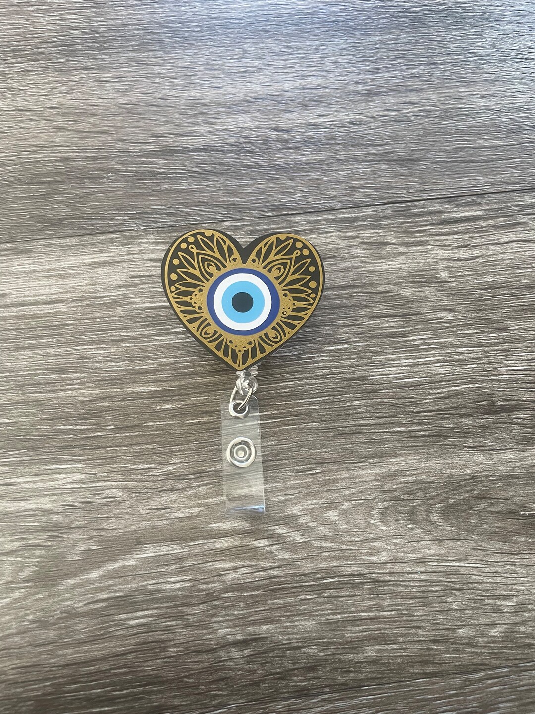 Evil Eye Badge Reel - Etsy