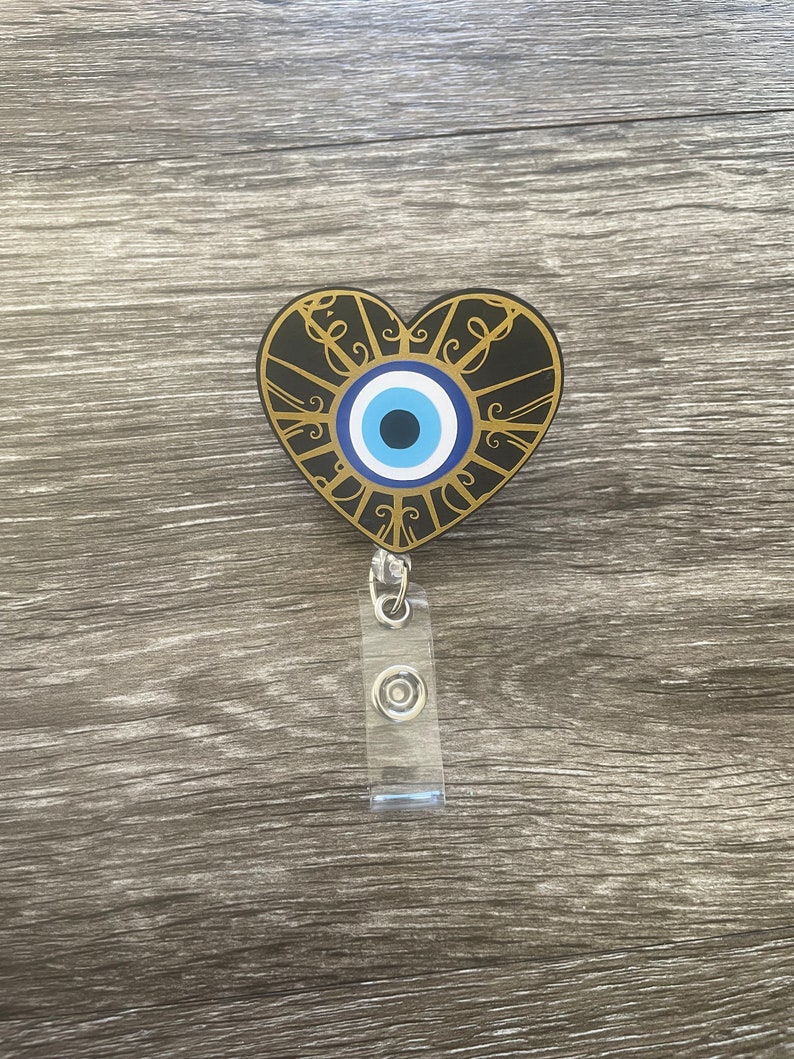 Evil Eye Badge Reel - Etsy