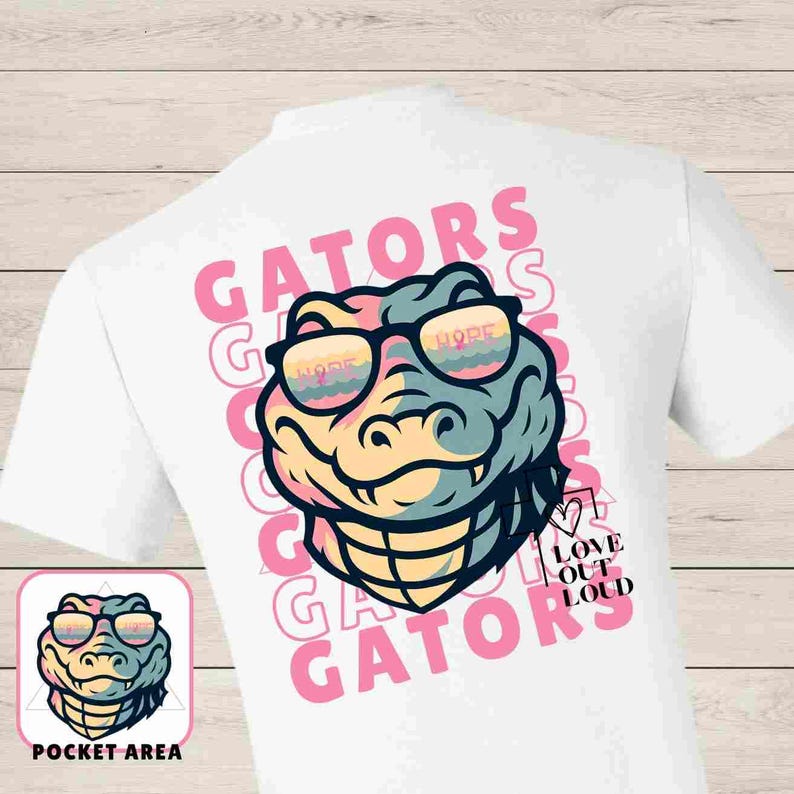 Pink Out Gators Mascot PNG: Breast Cancer Awareness Clipart (digital ...