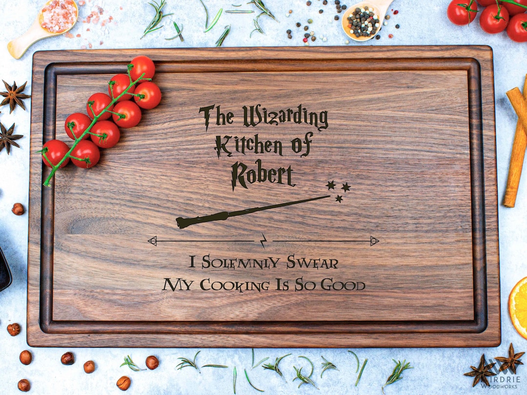 Personalized Cutting Board, Magic Wizard Wand Gift, Birthday Present ...