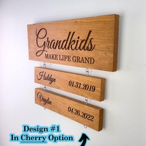 Personalized Sign for Grandparents, Grandchildren Name Sign, Engraved ...