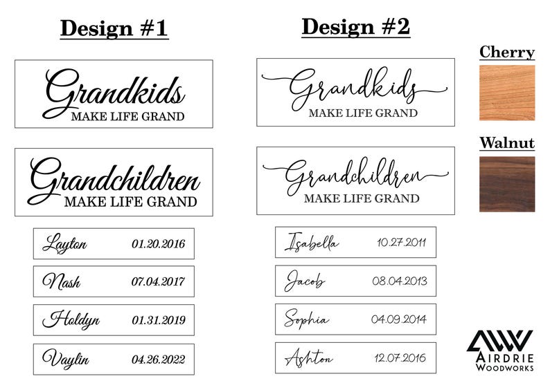 Personalized Sign for Grandparents, Grandchildren Name Sign, Engraved ...
