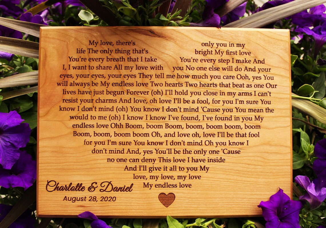 First Dance Song Engraved Wedding Gift Anniversary Gift | Etsy