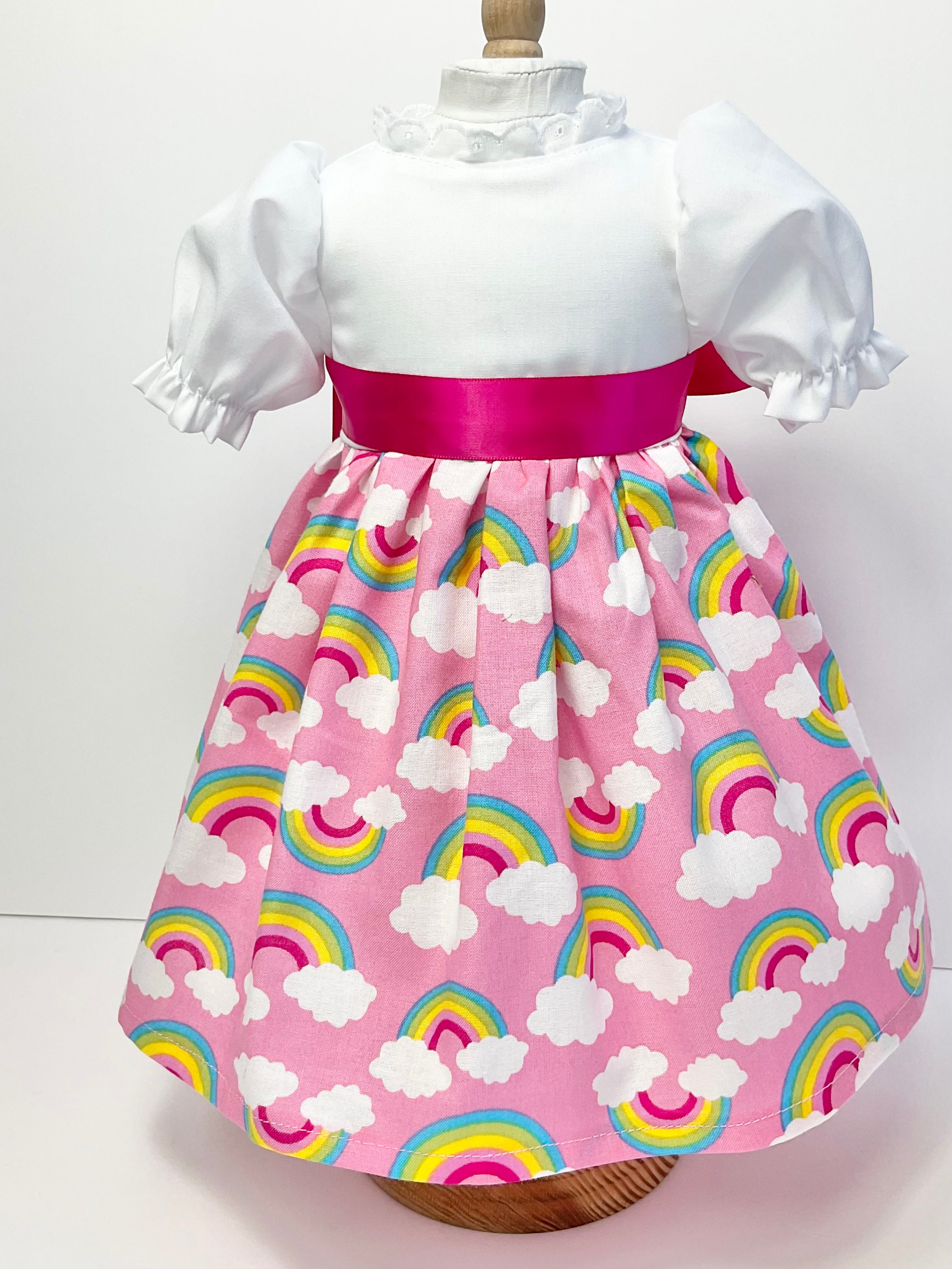 Rainbow Doll Dresses Set of 2- Pink and Purple- Fits American Girl ...