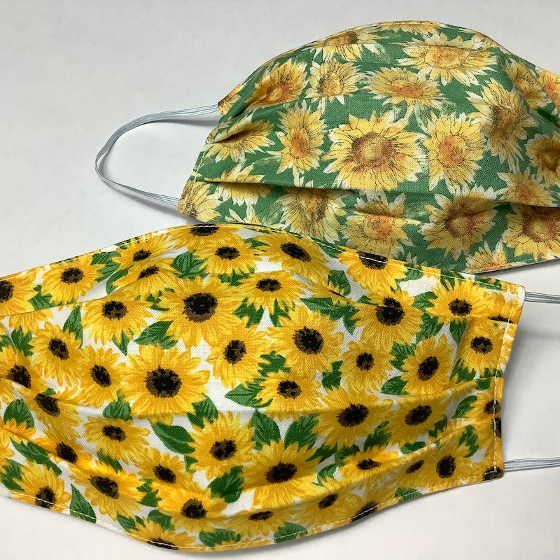 Sunflower Face Mask - Etsy
