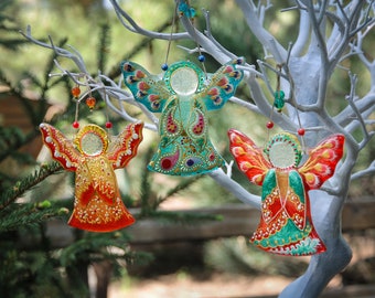 Fused glass angel | Etsy