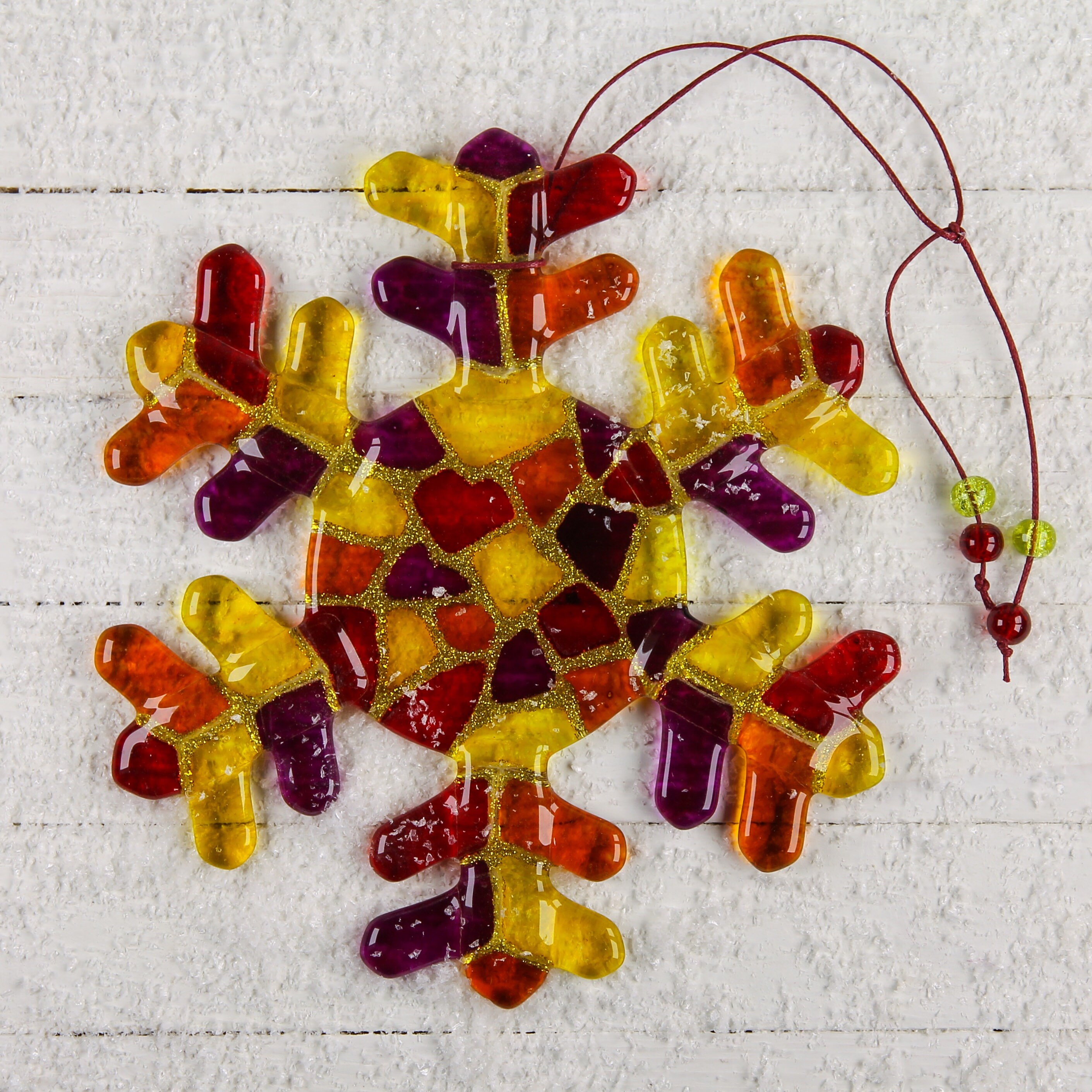 Snowflake Glass Christmas Decoration Modern Decor: Hand | Etsy