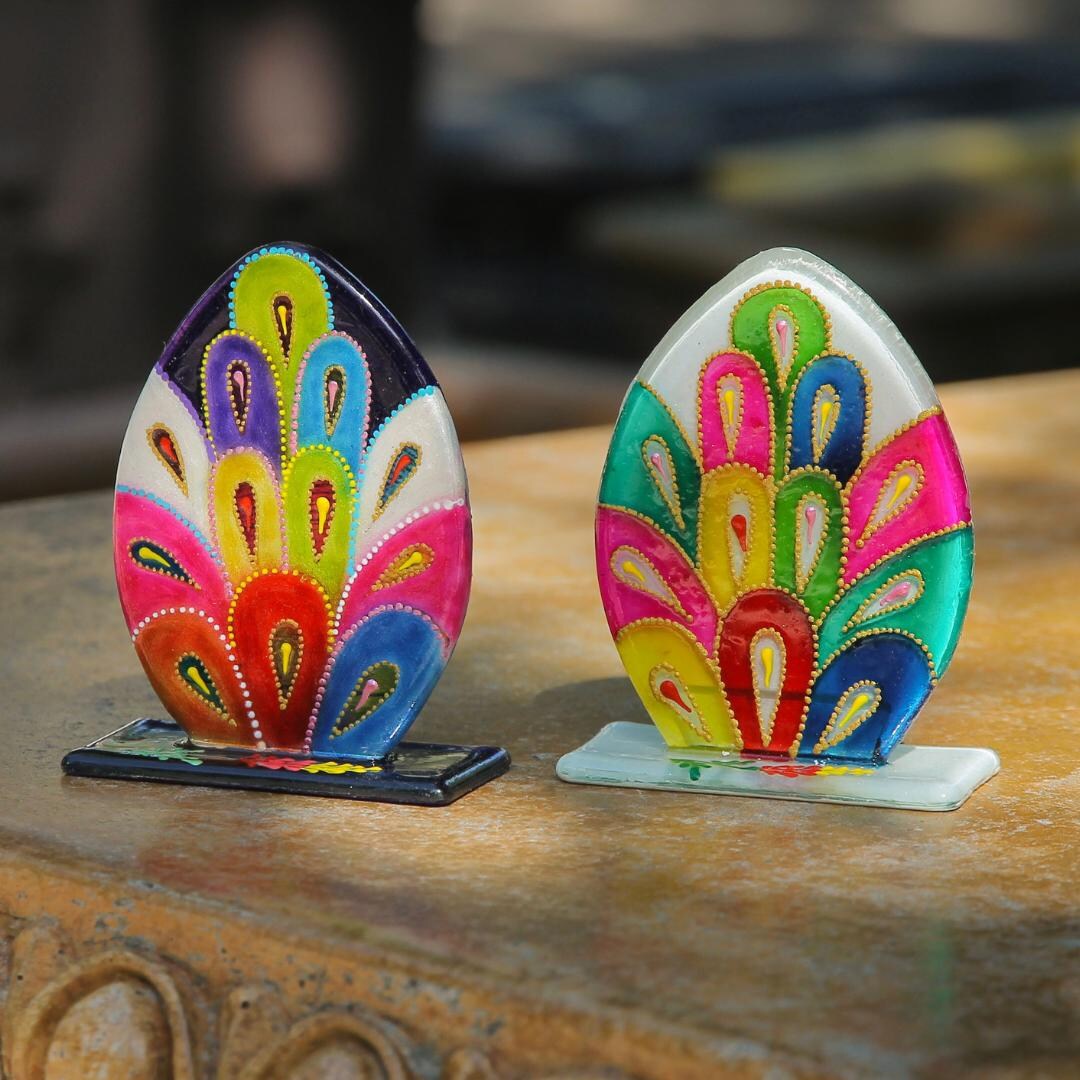 Painted Easter Egg Glass Art Ornament, Unique Customized Easter Gift ...