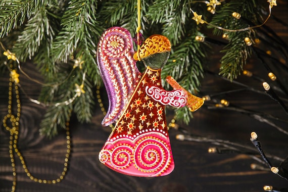 Angel Guardian Protection Symbol Fused Glass Art Glass Wall | Etsy