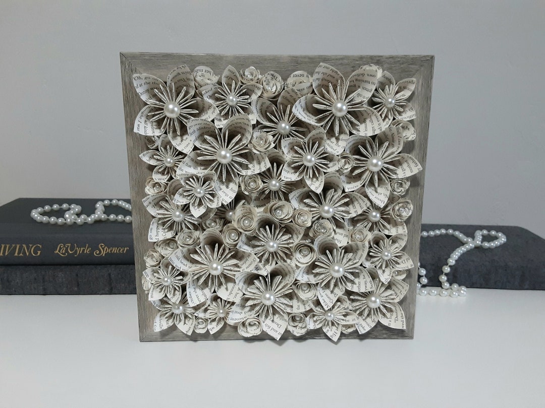 Book Sculpture, Book Page Art, Framed Book Art, Home Decor, Book ...