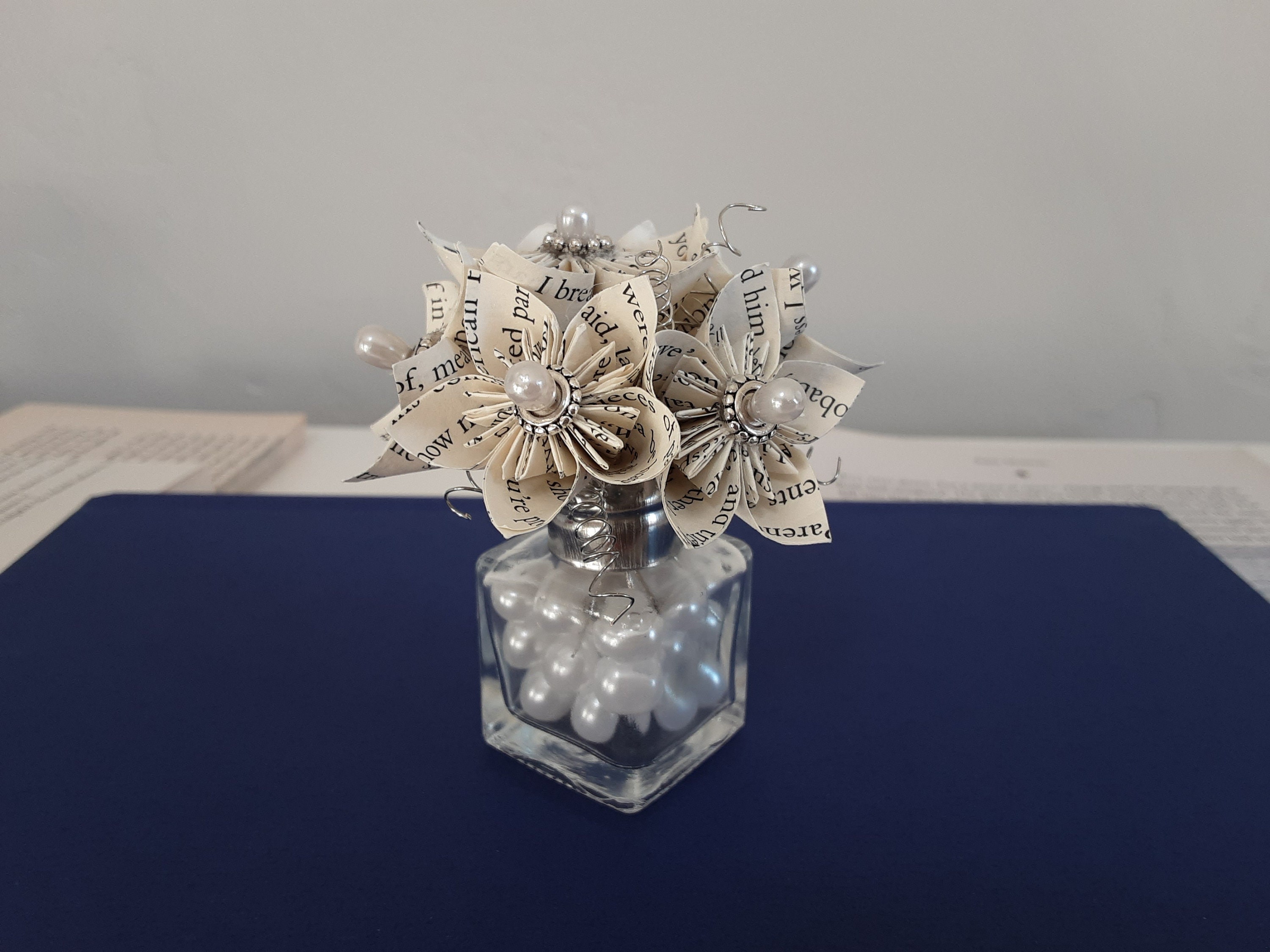 Origami Flowers Book Page Flowers Book Bouquet Recycled - Etsy