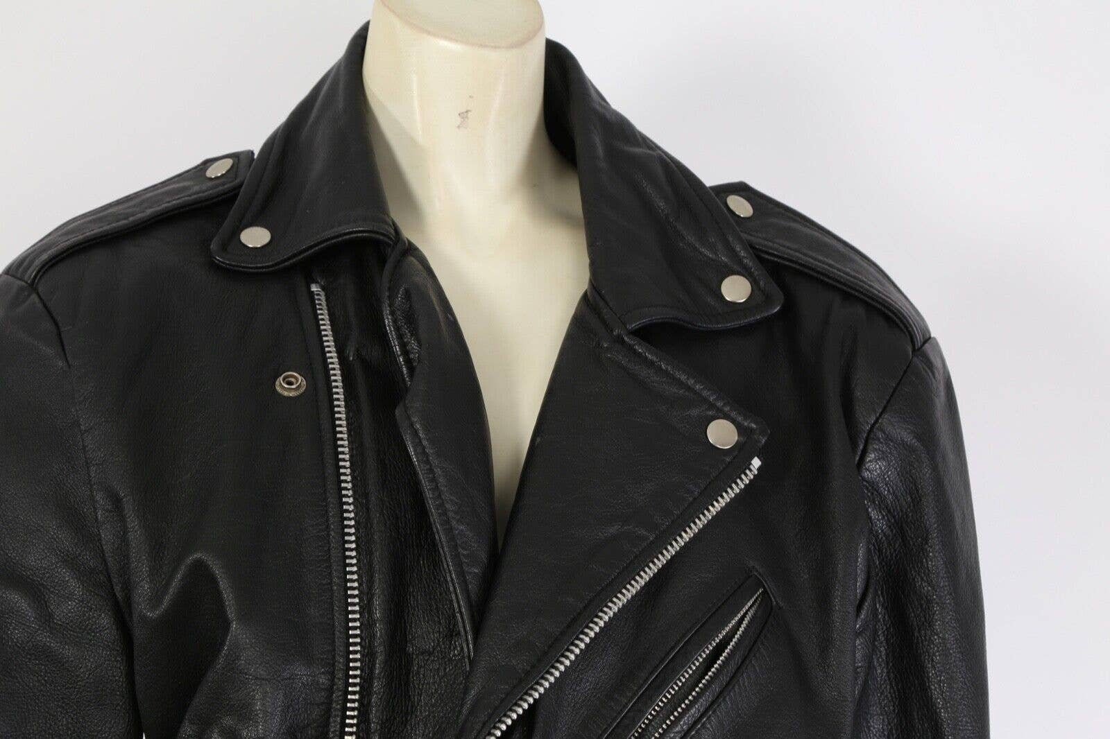 Vintage OPEN ROAD Black Motorcycle Zipper Jacket Size 38 - Etsy
