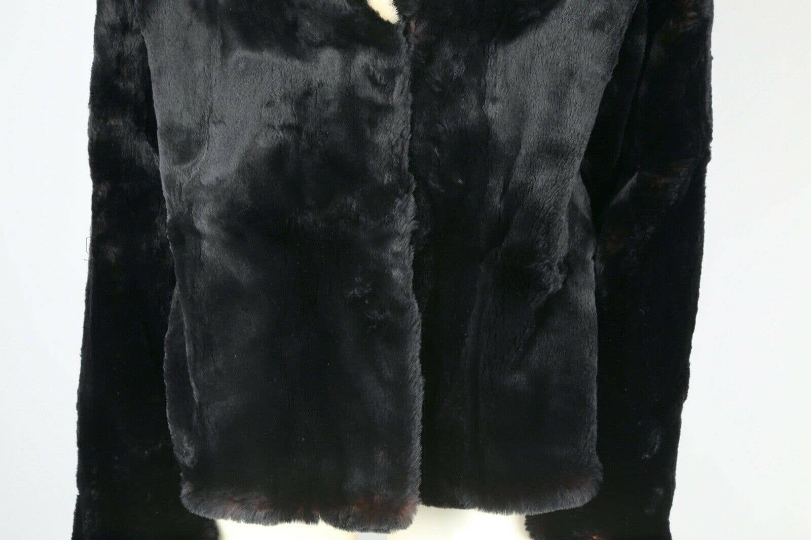 Vintage Black Shredded Mink Soft Fur Coat Jacket Size M - Etsy