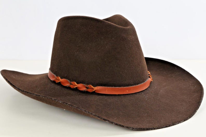 Vintage Mens Stetson Stallion Brown Pure Wool Cowboy Hat Size 6 7/8 - Etsy