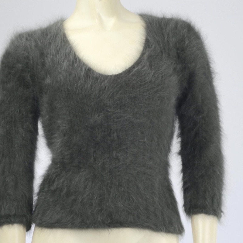 Angora Sweater With Rabbit - Etsy