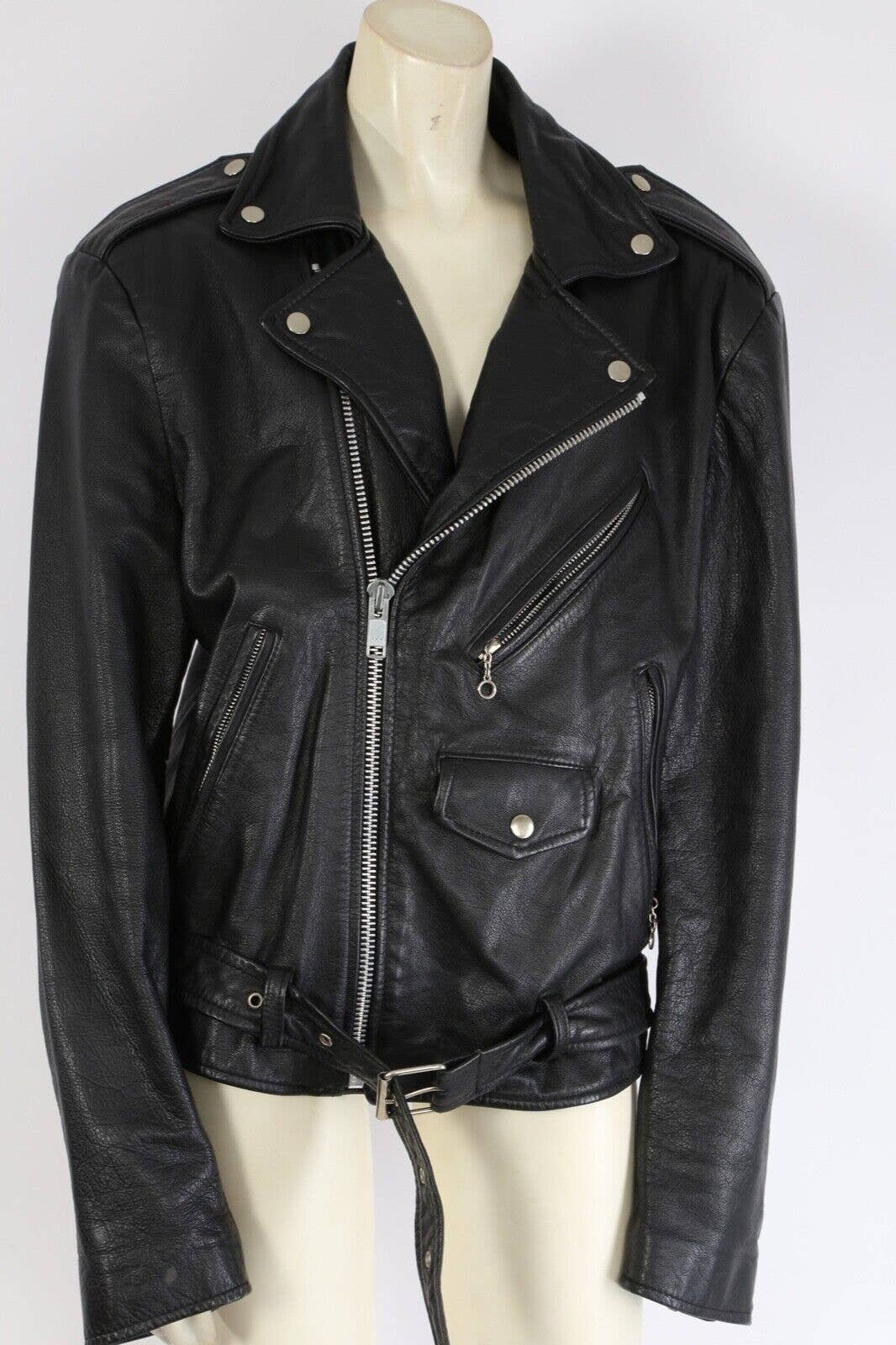 Vintage OPEN ROAD Black Motorcycle Zipper Jacket Size 38 - Etsy