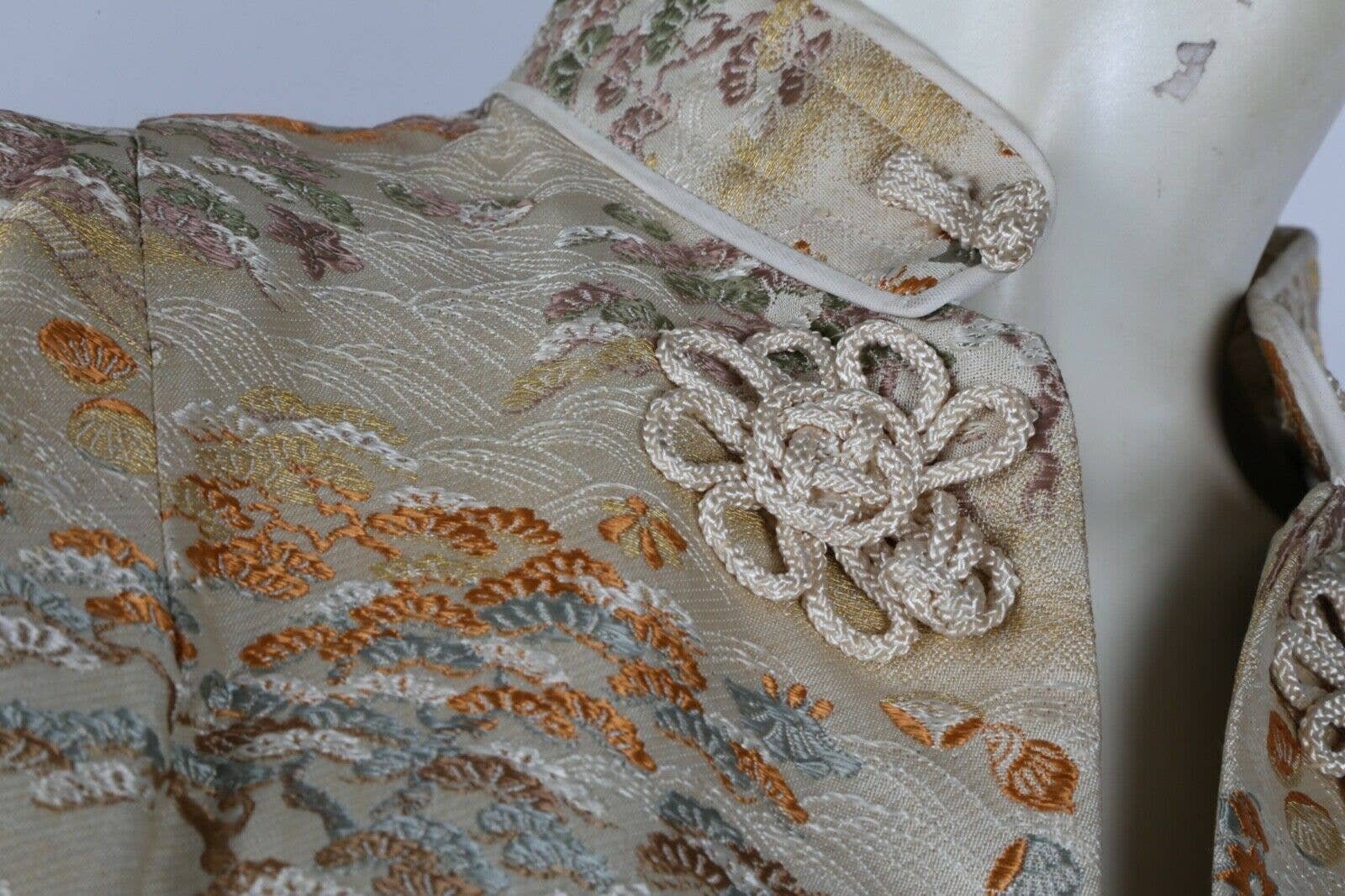 Vintage Beige Toggle Closure Chinese Jacket Size S - Etsy