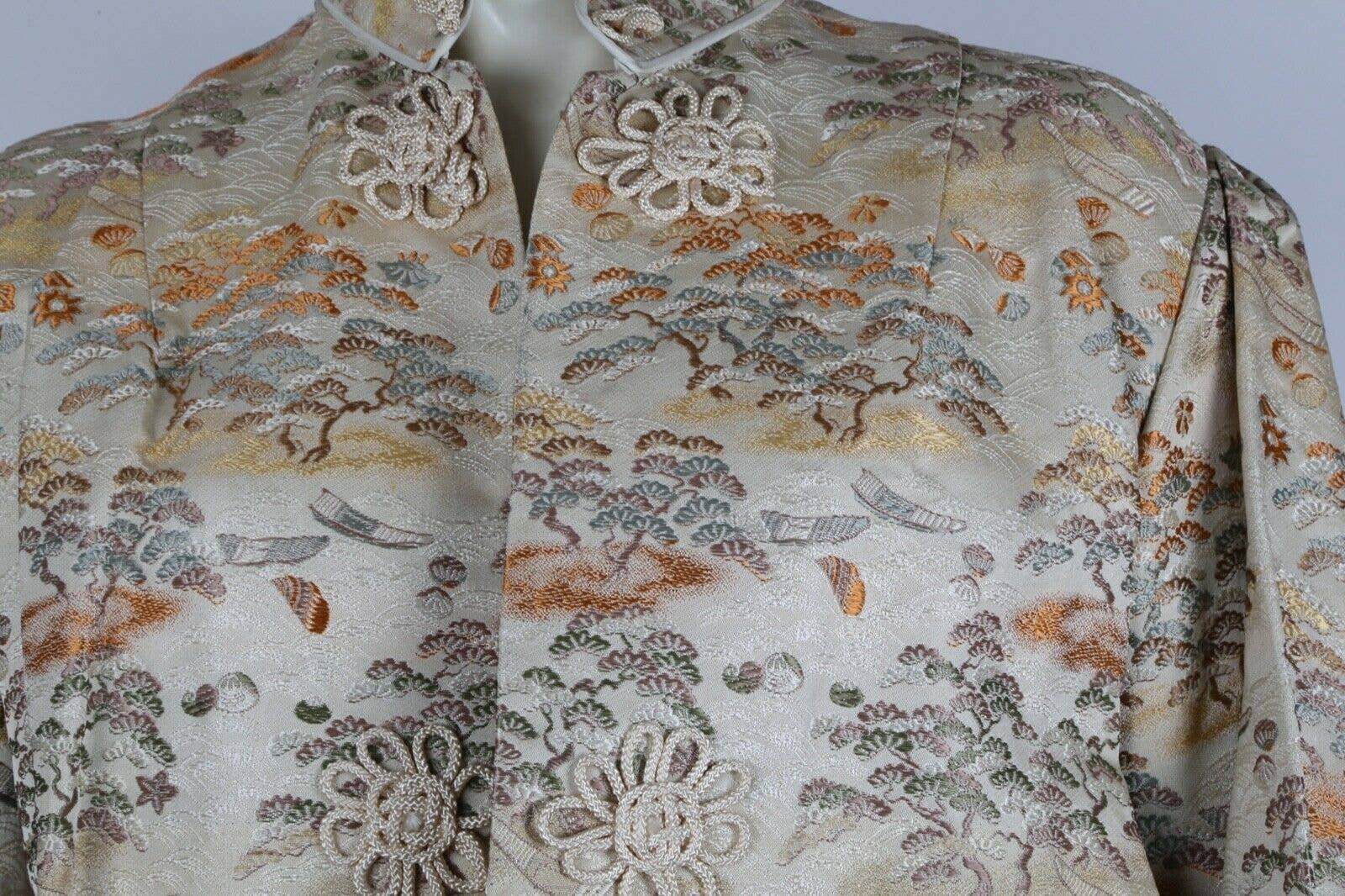 Vintage Beige Toggle Closure Chinese Jacket Size S - Etsy