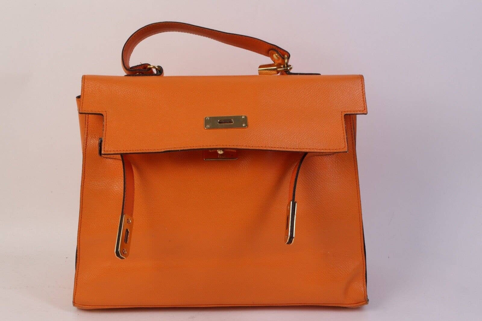 Vintage Condotti Hand Made Orange Leather Tote Bag - Etsy