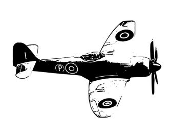 Old School Airplane Svg - Etsy