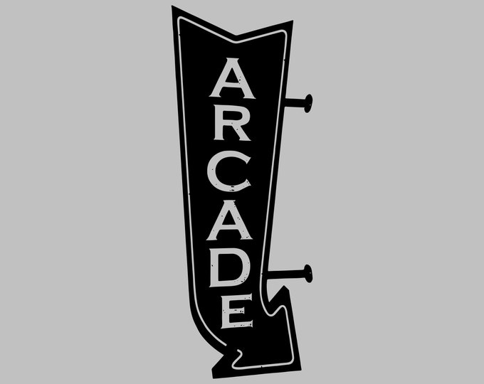 Grunge Arcade Sign SVG | Silhouette, Cricut, Clipart, Digital Download ...