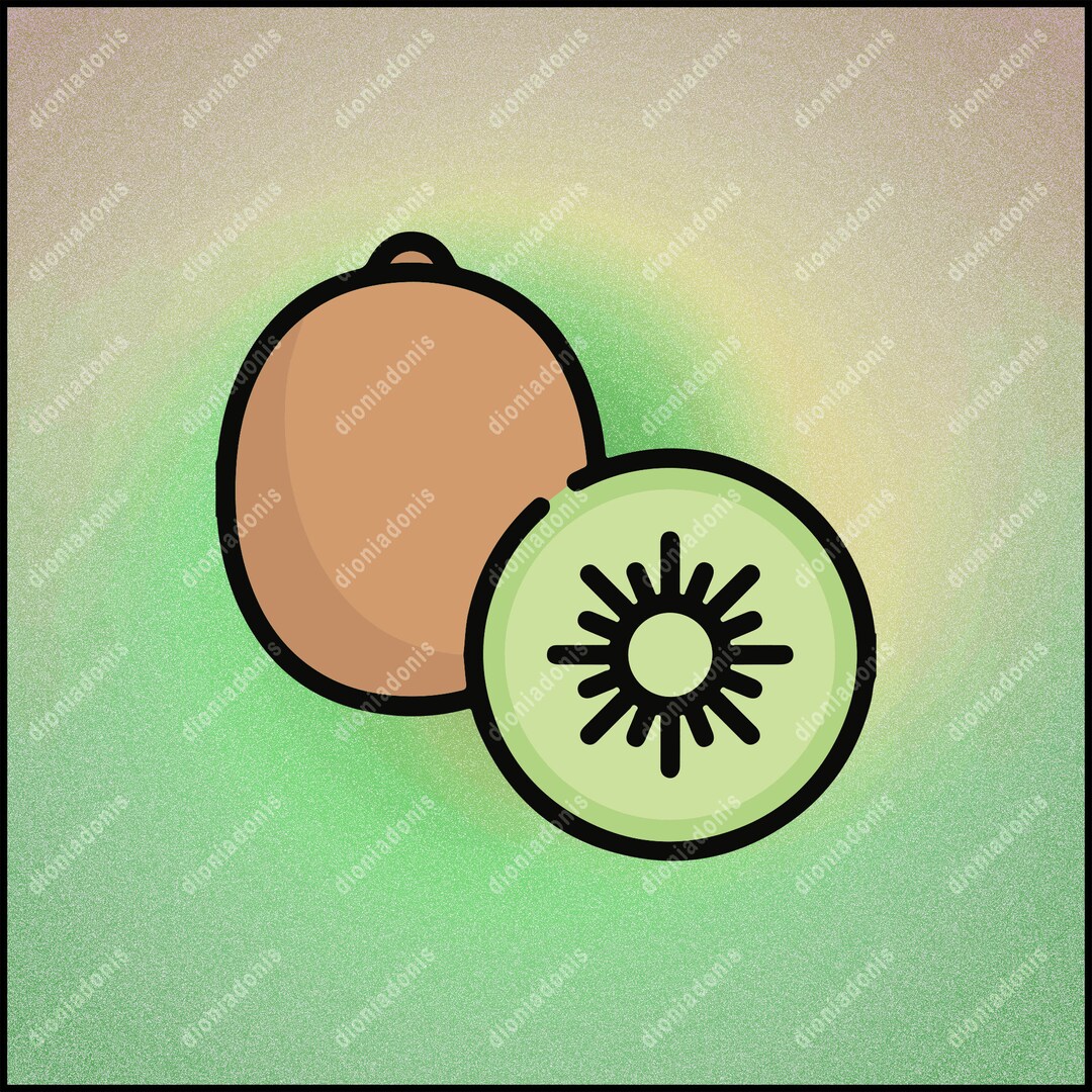 Kawaii Kiwi SVG Icon Bundle Fruit Healthy Emote Twitch - Etsy