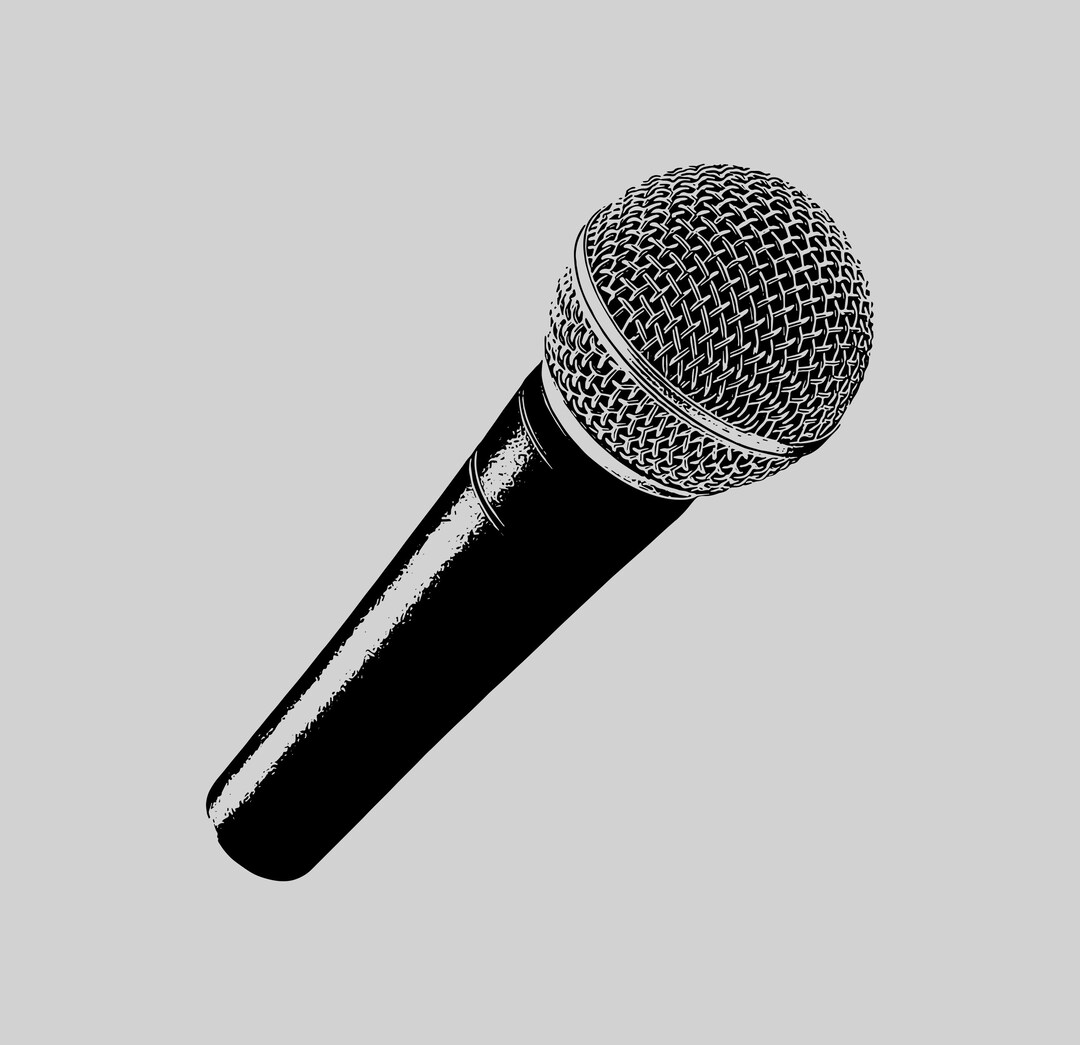 Grunge Microphone SVG Airbrush Texture Silhouette Cricut - Etsy