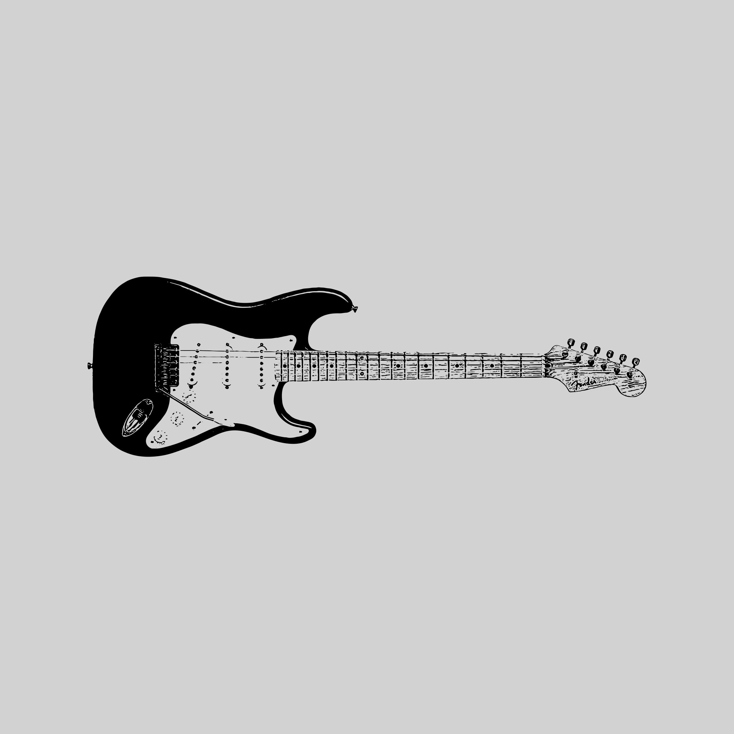 Fender Stratocaster Guitar SVG Silhouette, Cricut, Clipart, Digital ...