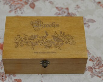 Custom quote wooden box Memory box Engraved quote box