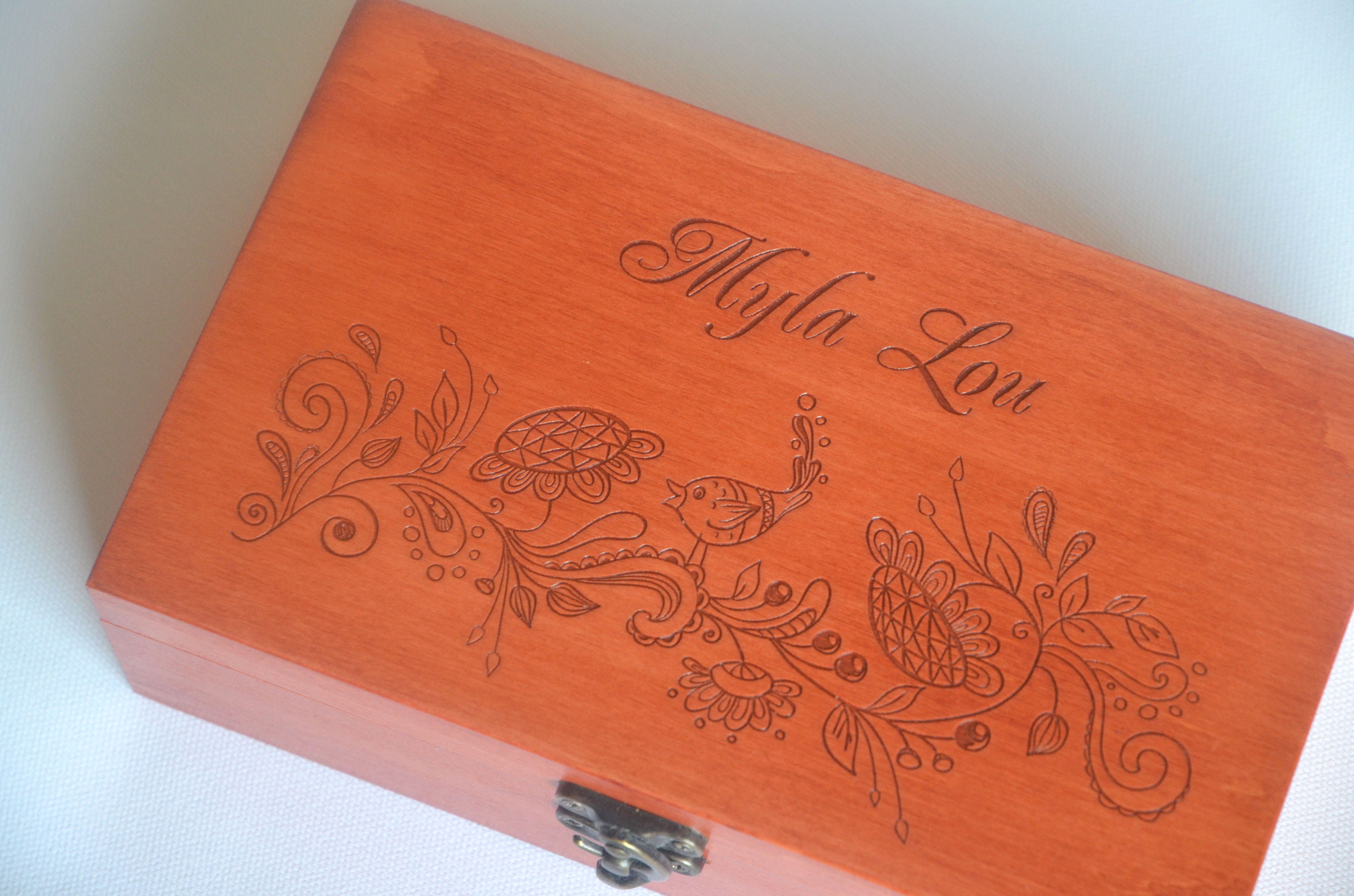 Engraved Name Wooden Box Personalised Name Box Wood | Etsy