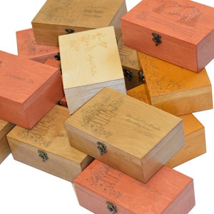 Customized Tea Box Engraved Tea Chest, Personalized Tea Storage Box ...