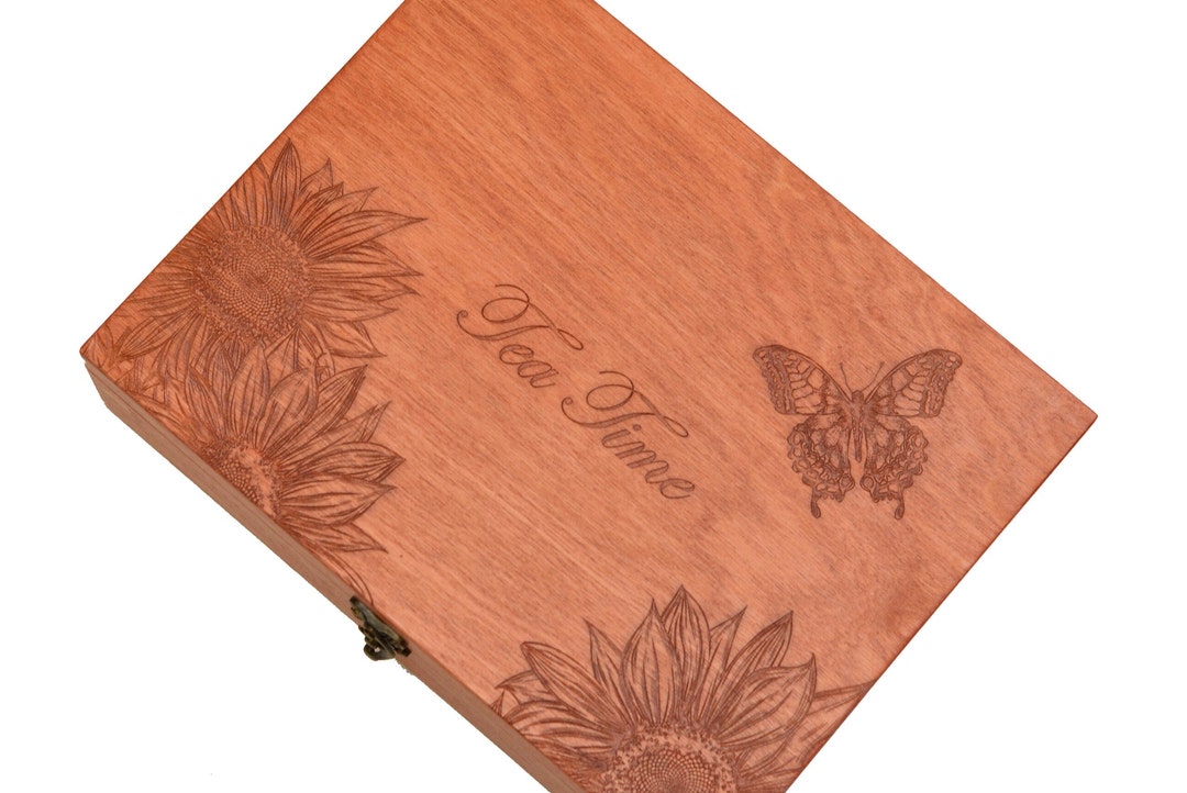 Customized Tea Box Engraved Tea Chest, Personalized Tea Storage Box ...