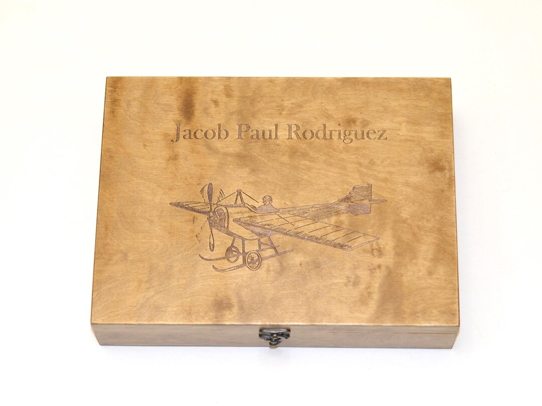 Personalized Military Keepsake Box for Aviation Lovers - Large Airplane ...