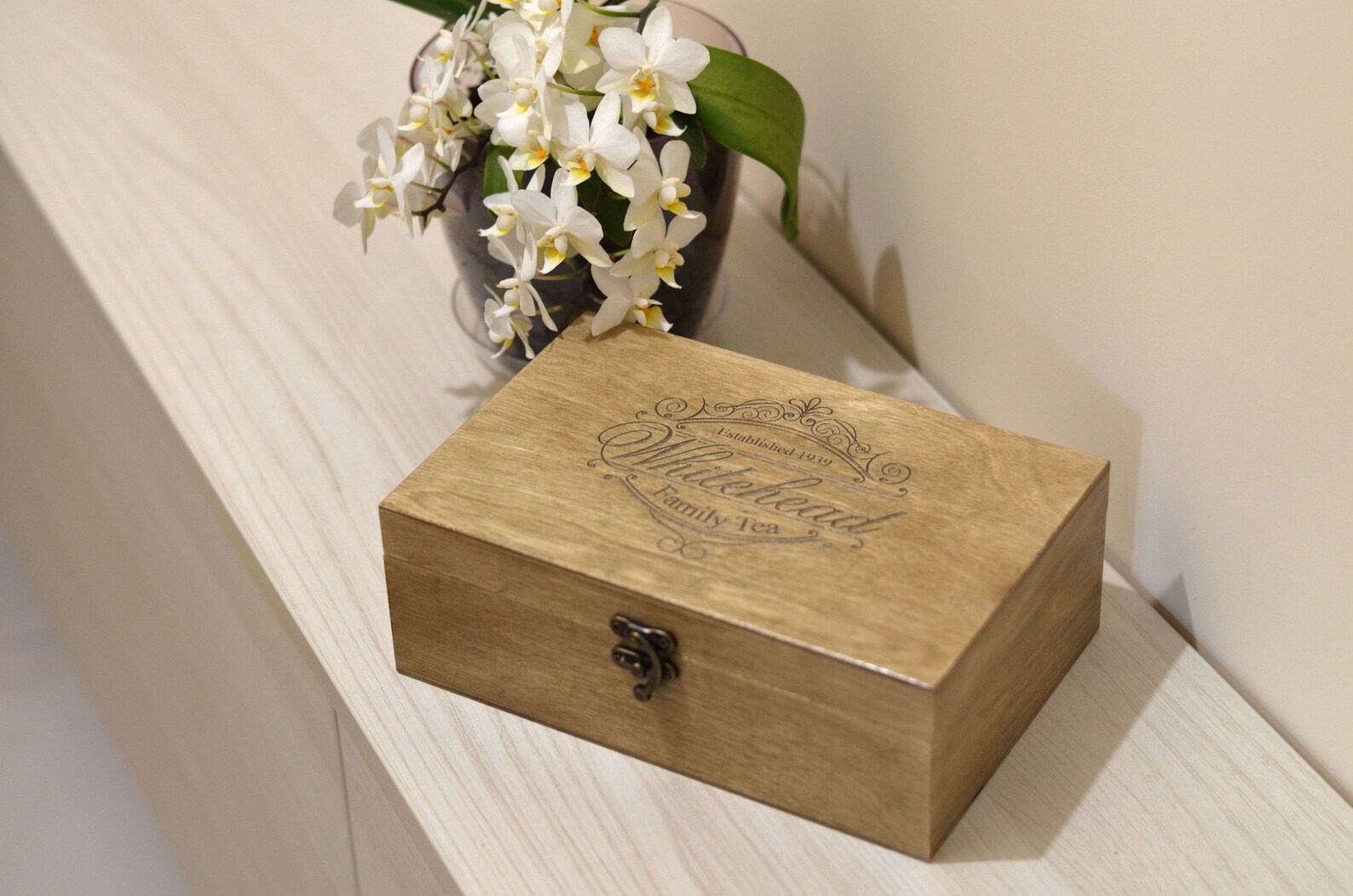 Engraved Tea Chest Personalized Tea Storage Box Tea Bag - Etsy