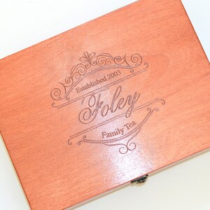 Customized Tea Box Engraved Tea Chest, Personalized Tea Storage Box ...