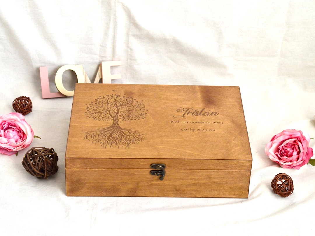 Personalized Wooden Time Capsule - Memory Box Box for Boy – Tree of ...