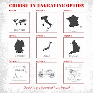 Personalized Engraved Map of the World Adventure Memory Box, Custom ...