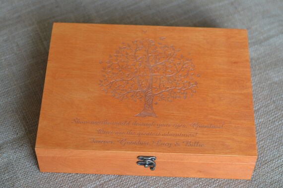 Custom Engraved Wood Box-tree of Life-personalised Wooden Box | Etsy