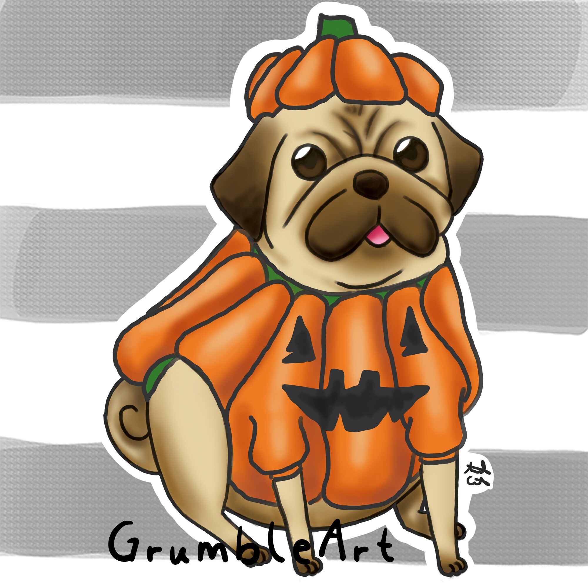 Halloween Pug Stickers Pugkin Pugkin Spice Latte Witch - Etsy España