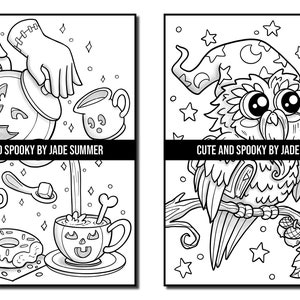 Coloring Pages: Cute and Spooky Adult Coloring Book by Jade Summer 50 ...