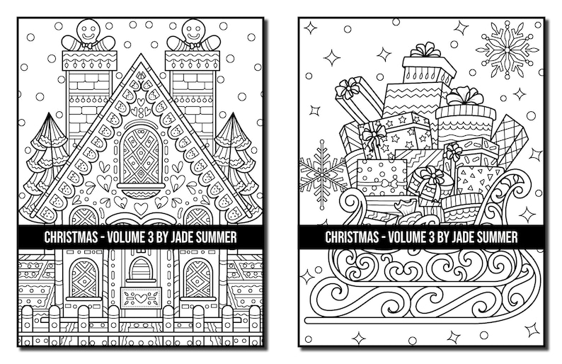 Coloring Pages: Christmas Coloring Book 3 Adult Coloring - Etsy
