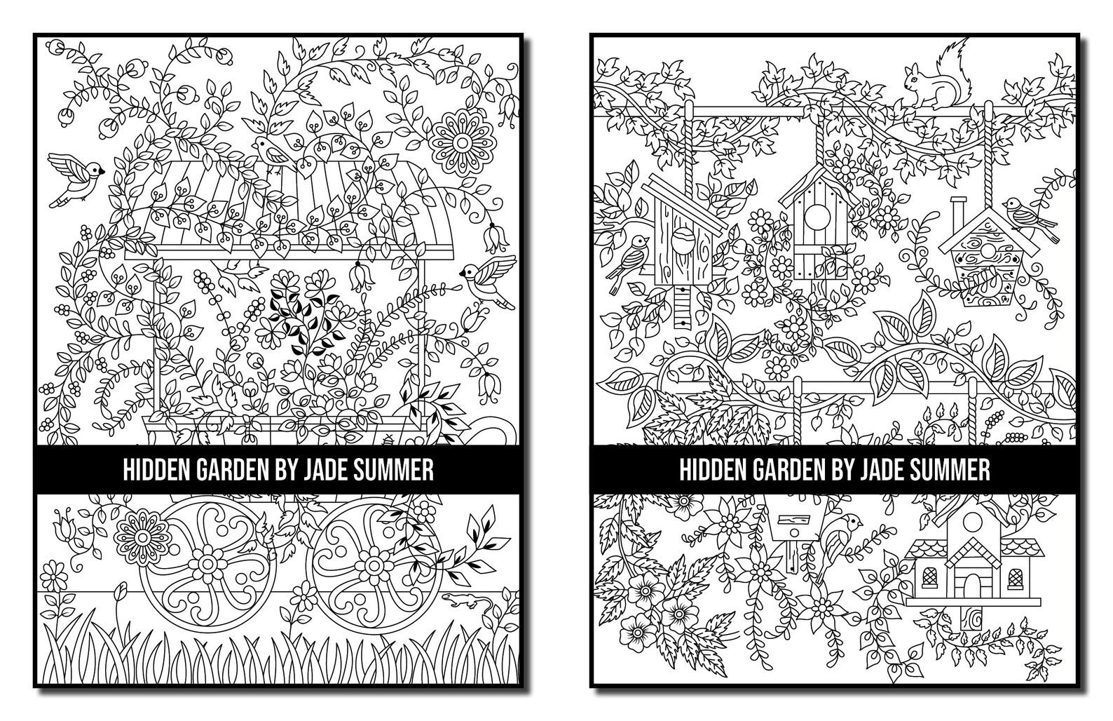 Nature Coloring Pages: Hidden Garden Adult Coloring Book by - Etsy