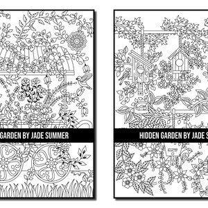 Nature Coloring Pages: Hidden Garden Adult Coloring Book by Jade Summer ...