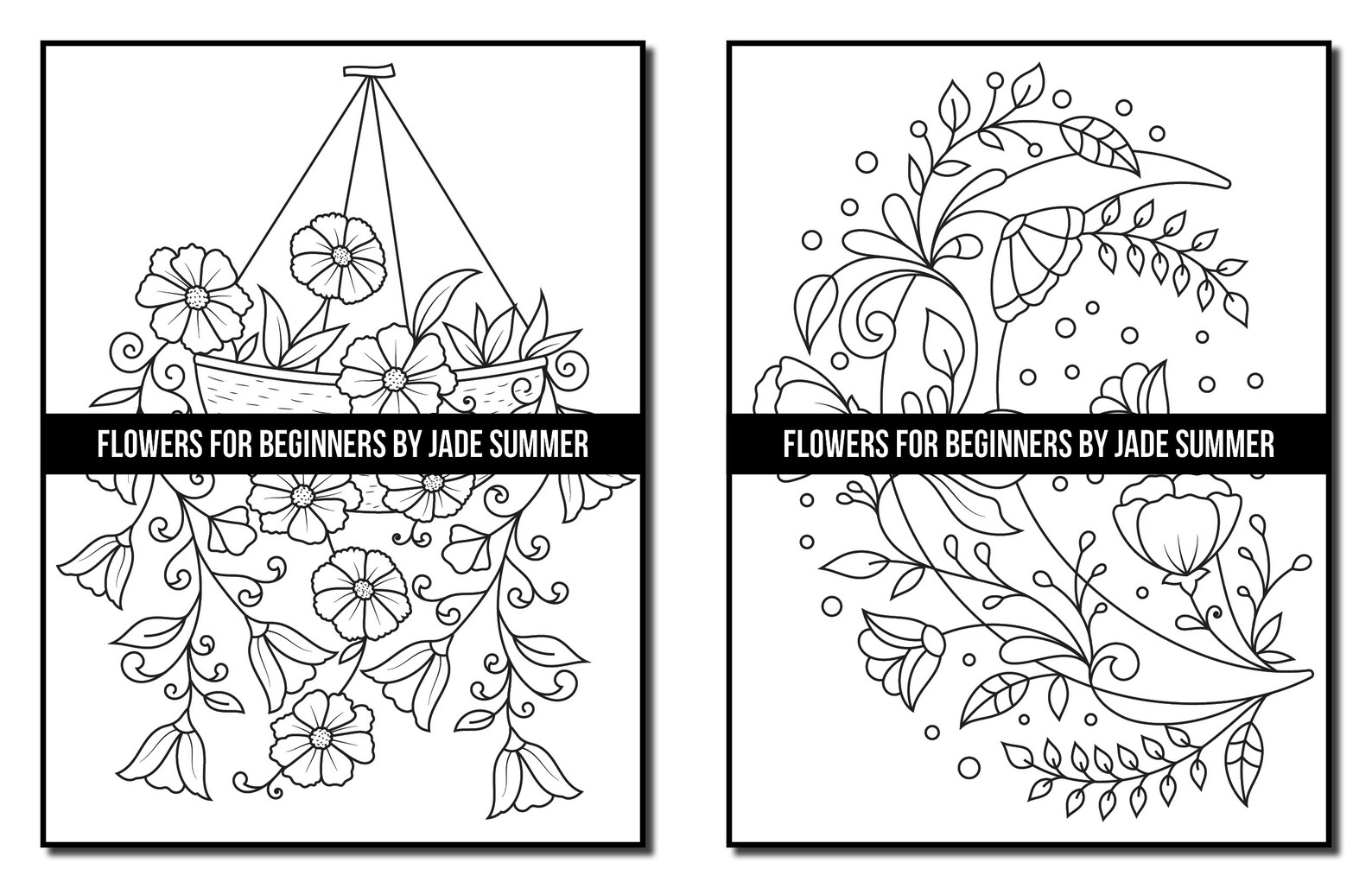 Flower Coloring Pages: Flowers for Beginners Adult Coloring - Etsy