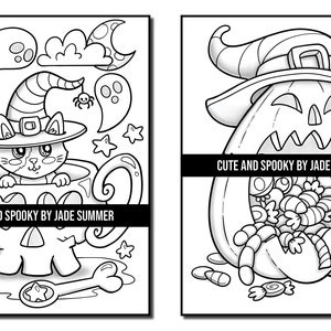 Coloring Pages: Cute and Spooky Adult Coloring Book by Jade Summer 50 ...