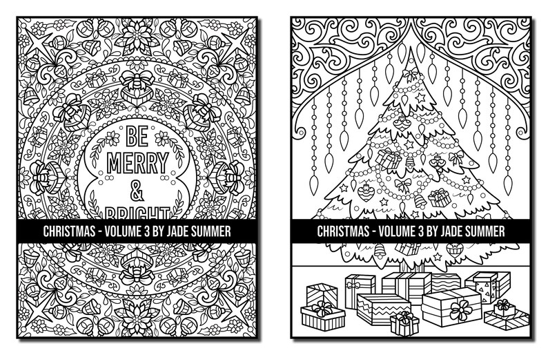 Coloring Pages: Christmas Coloring Book 3 Adult Coloring - Etsy