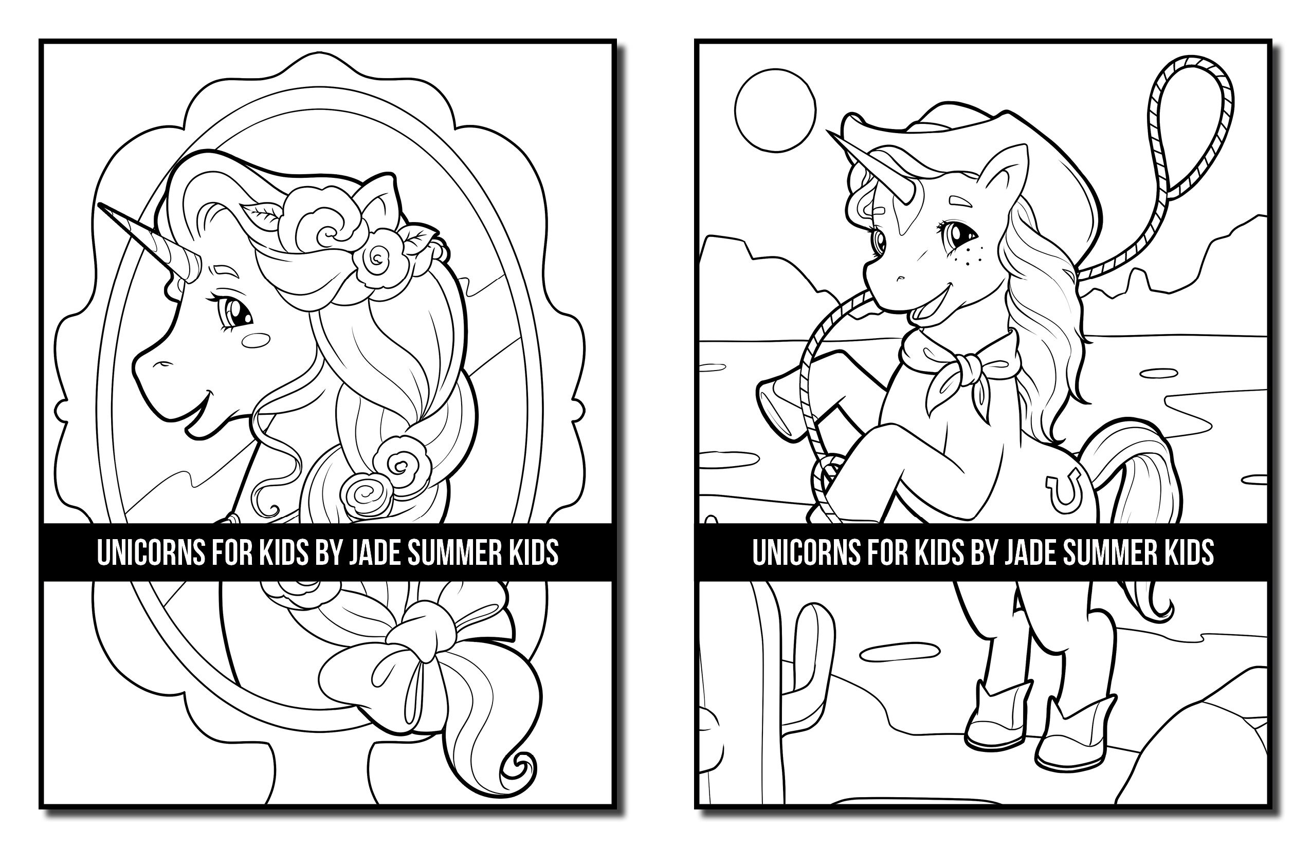 Kids Coloring Pages: Unicorns for Kids by Jade Summer Kids - Etsy