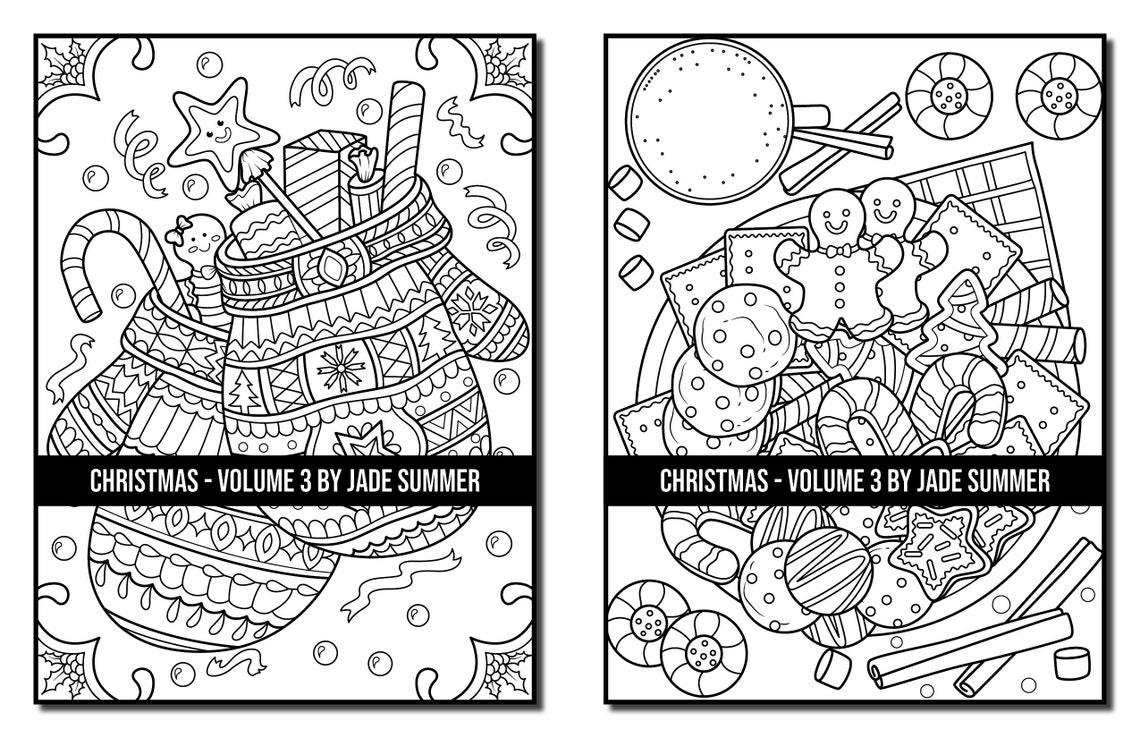 Coloring Pages: Christmas Coloring Book 3 Adult Coloring - Etsy