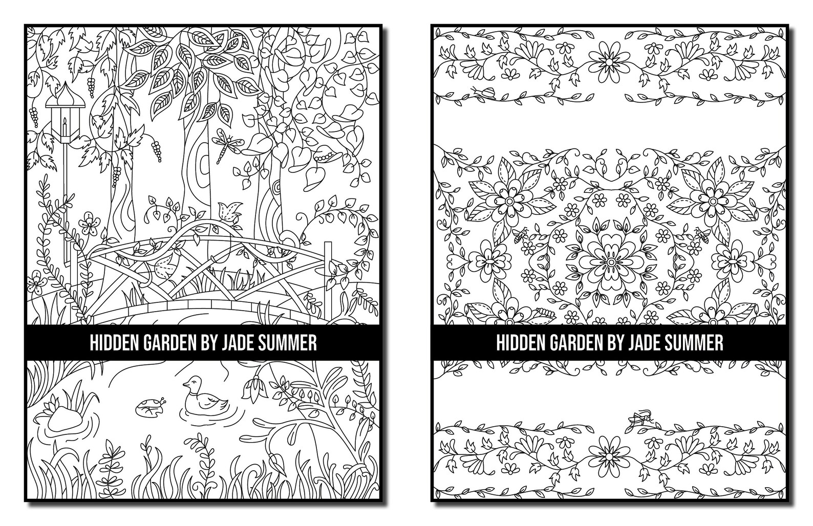 Nature Coloring Pages: Hidden Garden Adult Coloring Book by - Etsy