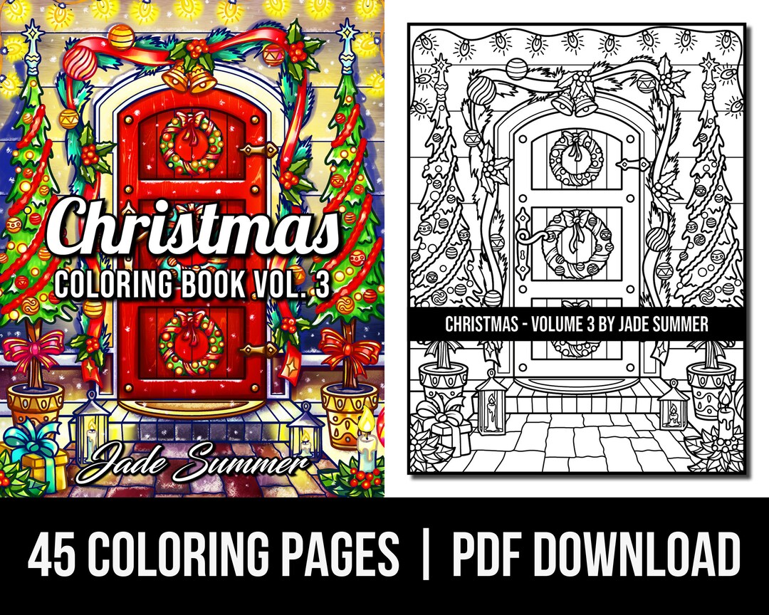 Coloring Pages: Christmas Coloring Book 3 Adult Coloring Book by Jade ...